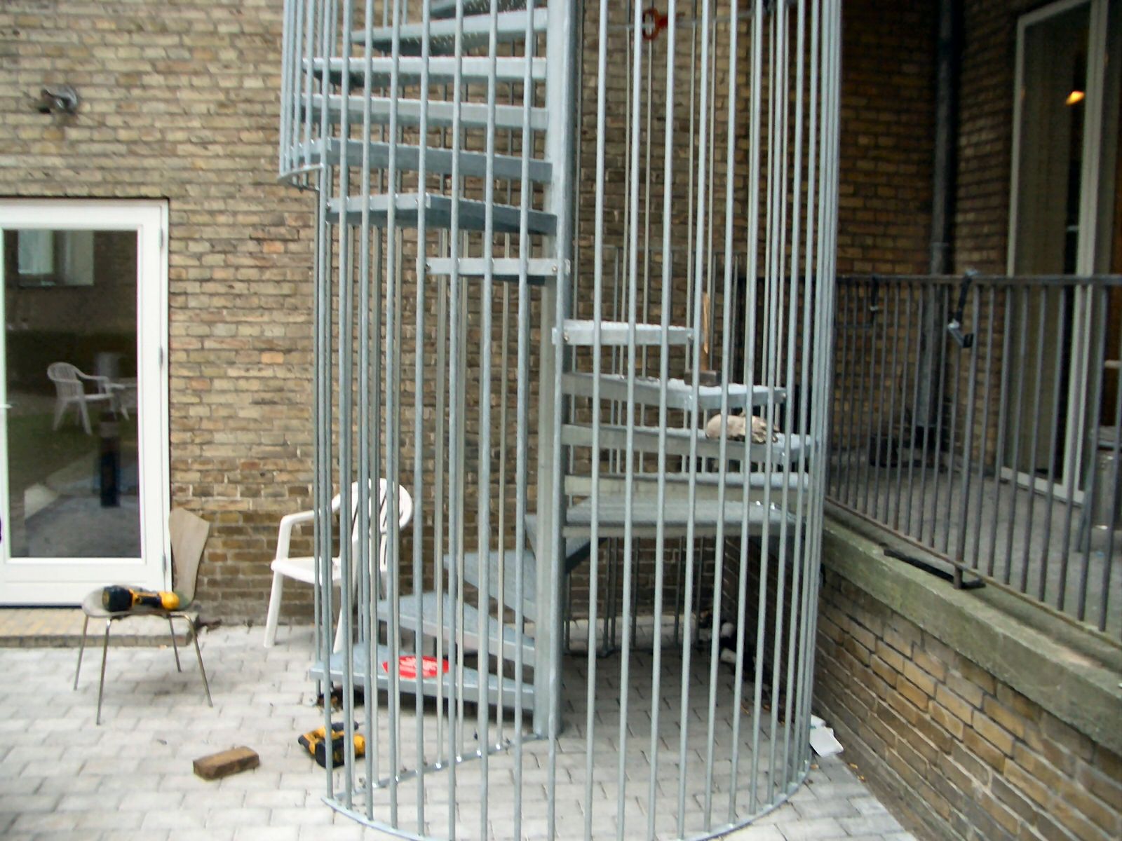 Spindeltrappe incl. 2 Reposer, Sikkerhedsgitter / Sikringsgitter ...